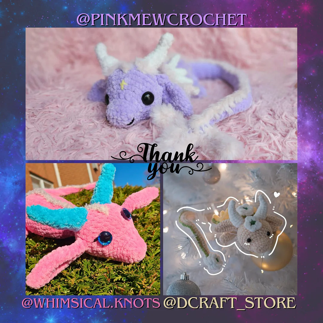 DIY Crochet Cute Dragon Pattern