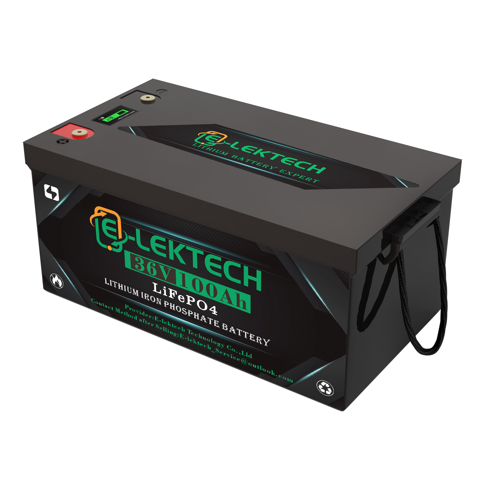 36V 100Ah LiFePO4 Lithium Battery, Built-in 120A BMS, Up to 10000 Deep ...