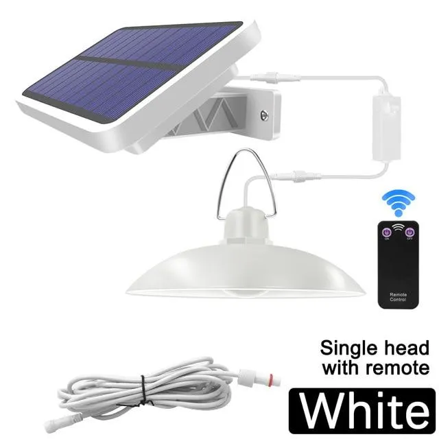 Double Head Solar Pendant Light Outdoor Indoor Solar Lamp With Line ...