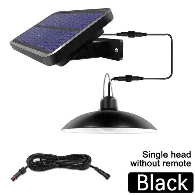 Double Head Solar Pendant Light Outdoor Indoor Solar Lamp With Line ...