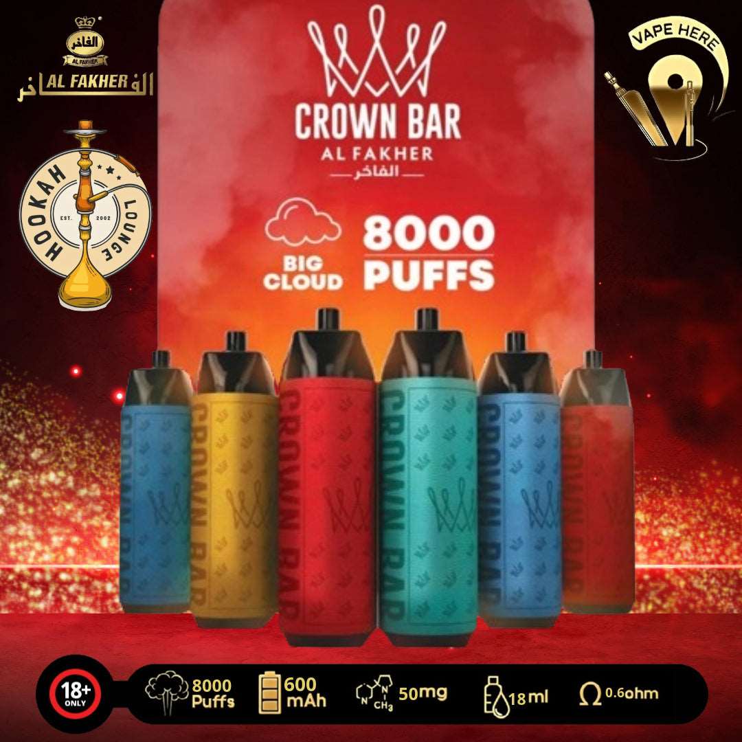 Al Fakher Shisha Crown Bar 8000 & 8000 PRO