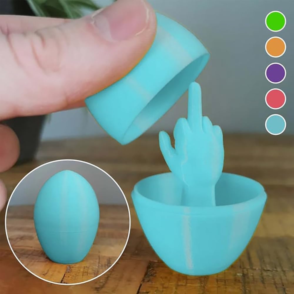 🔥Easter Egg Surprise – Funny 3D Printed Middle Finger Egg