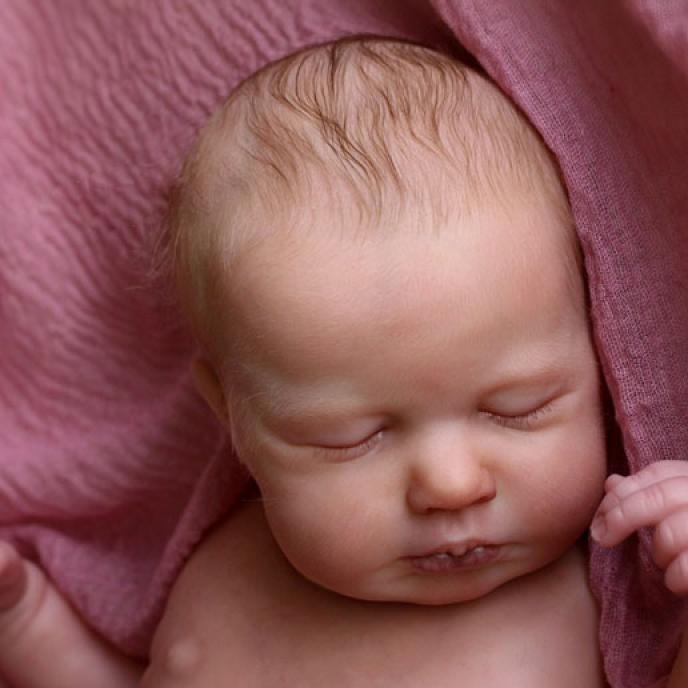 Sleeping Adorable Baby Mirabelle Full Body Silicone Extremely Flexible Doll