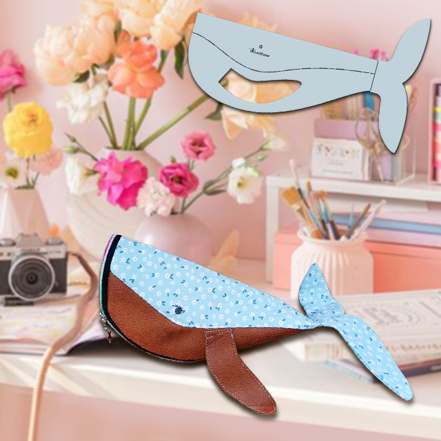 DIY Whale Pouch Sewing Template - With Instructions