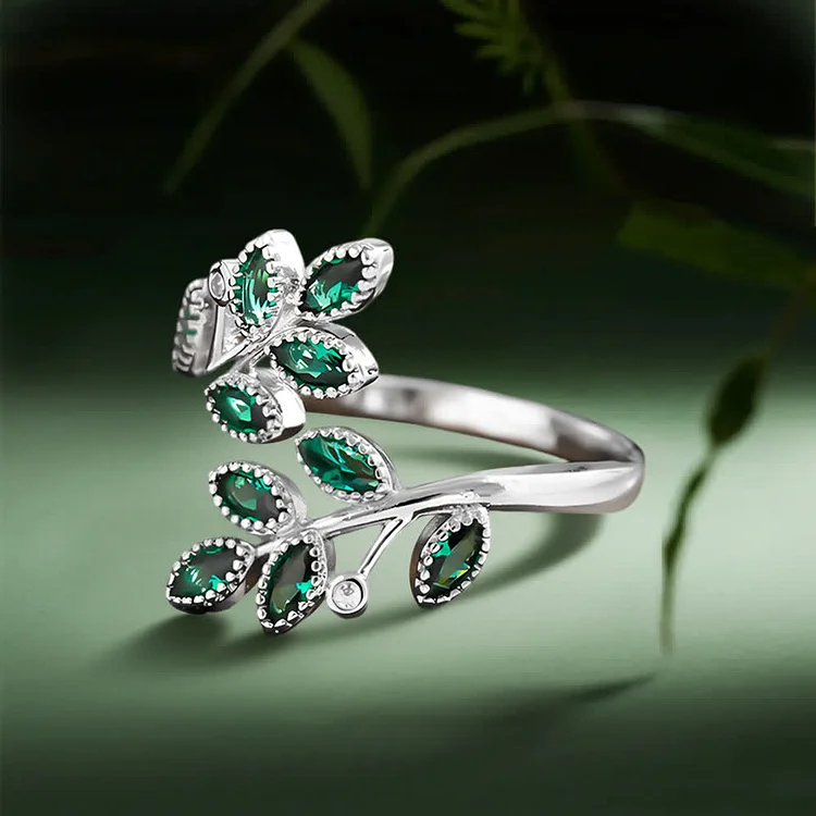Olivenorma Forest Majesty Leaf Ring