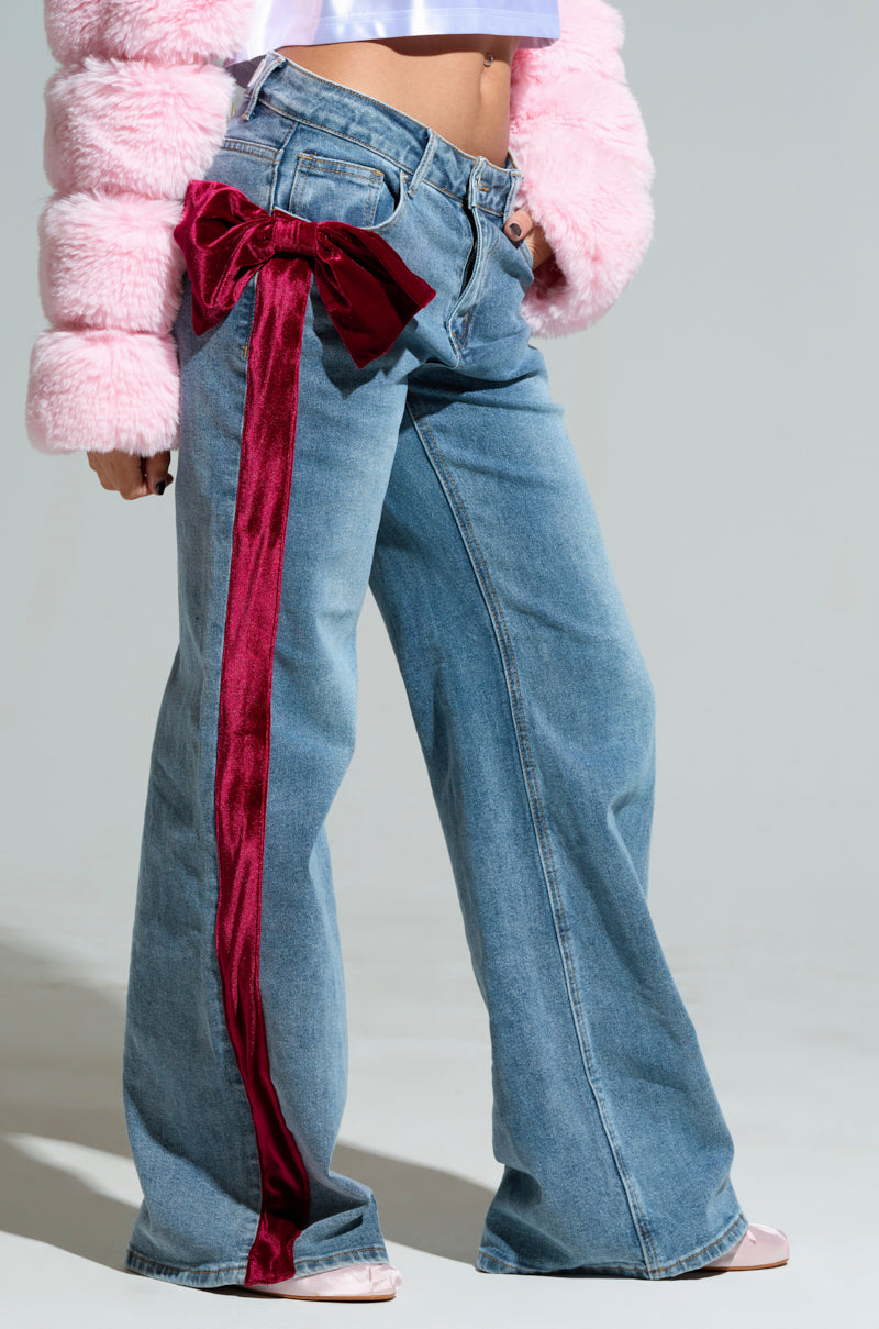 Velvet Bow Jeans