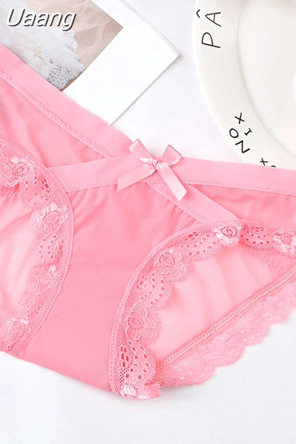 Uaang 1pcs Underwear For Woman Sexy Lace Mesh Panties Womens Briefs