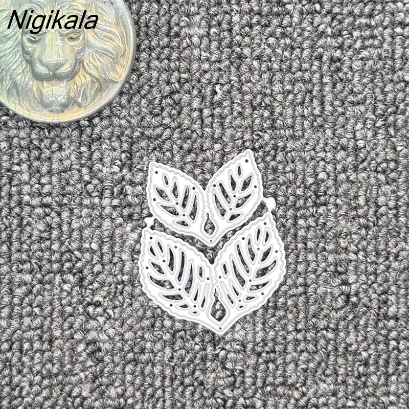 Nigikala Metal Cutting Dies Stencil Mint Leaf Decoration Scrapbooking ...