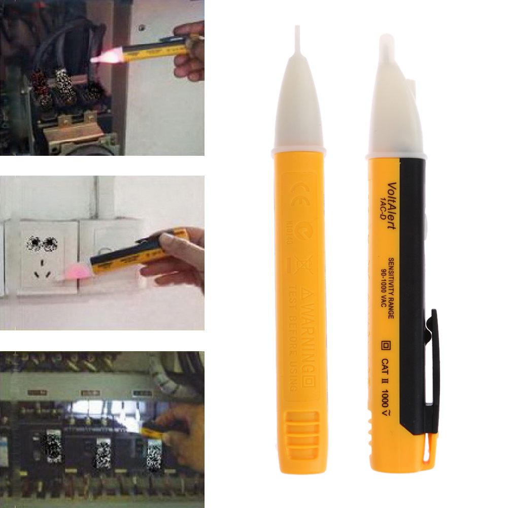 LED Light AC Electric Voltage Tester Volt Test Pen Detector Sensor 90 ...