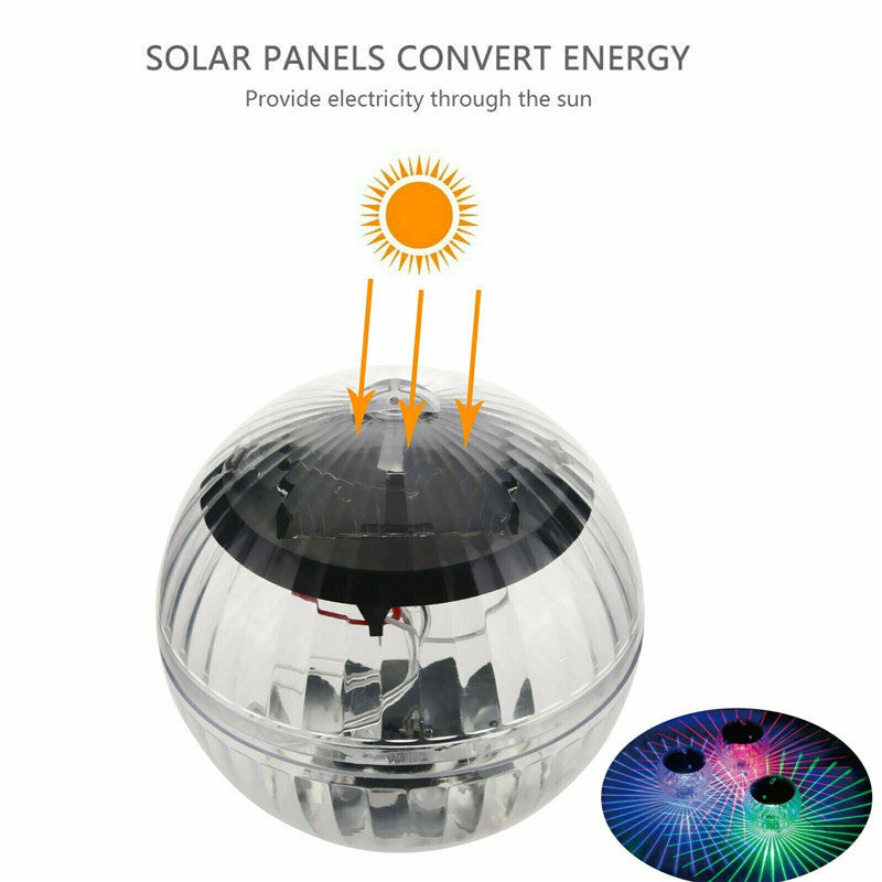 LED Disco Light Swimming Pool Waterproof LED Solar Power Multi Color ...