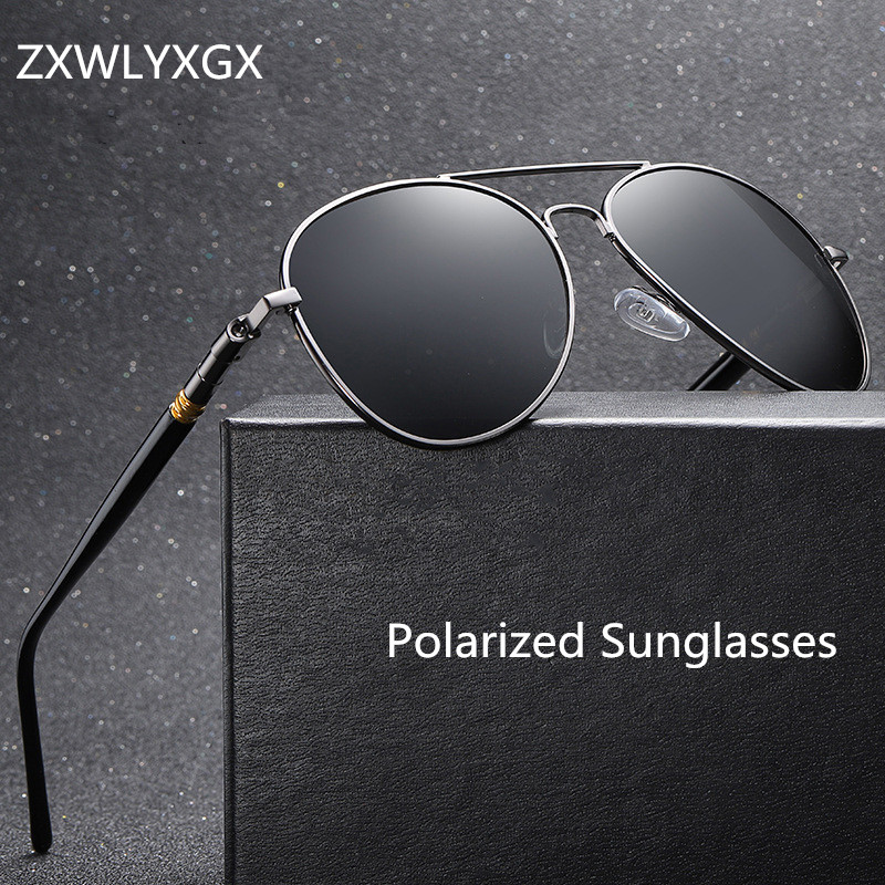 ZXWLYXGX Brand Sunglasses Men Polarized Classic Pilot Sun Glasses ...