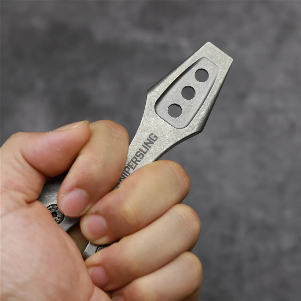 Snipersling Slingshots: S-Scops Titanium PFS Portable Flat Slingshot