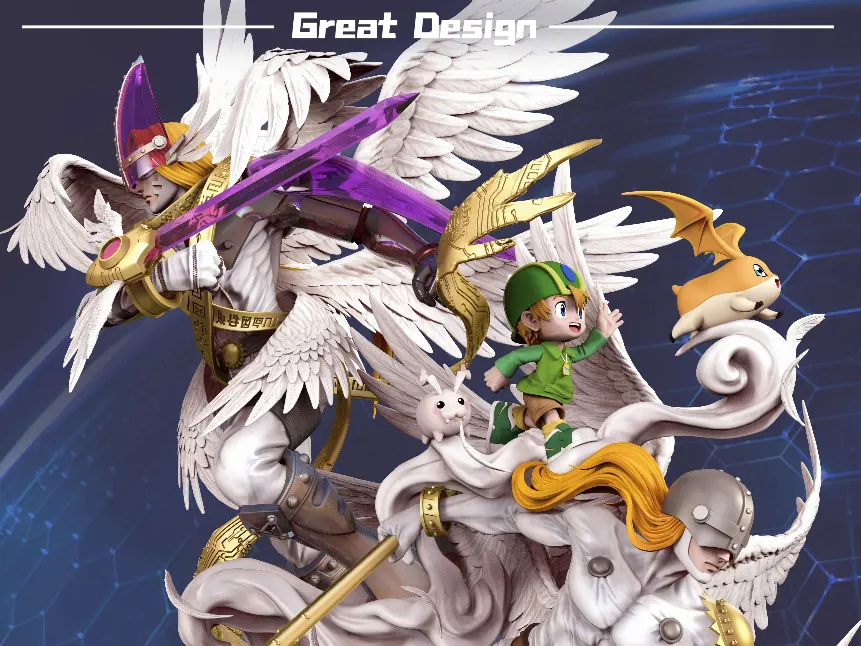 Angemon & Holy Angemon - Digimon Resin Statue - GD Studios [In Stock]