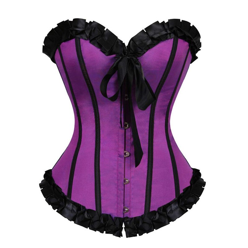 Uaang corset sexy lingerie burlesque costume satin vintage gothic ...