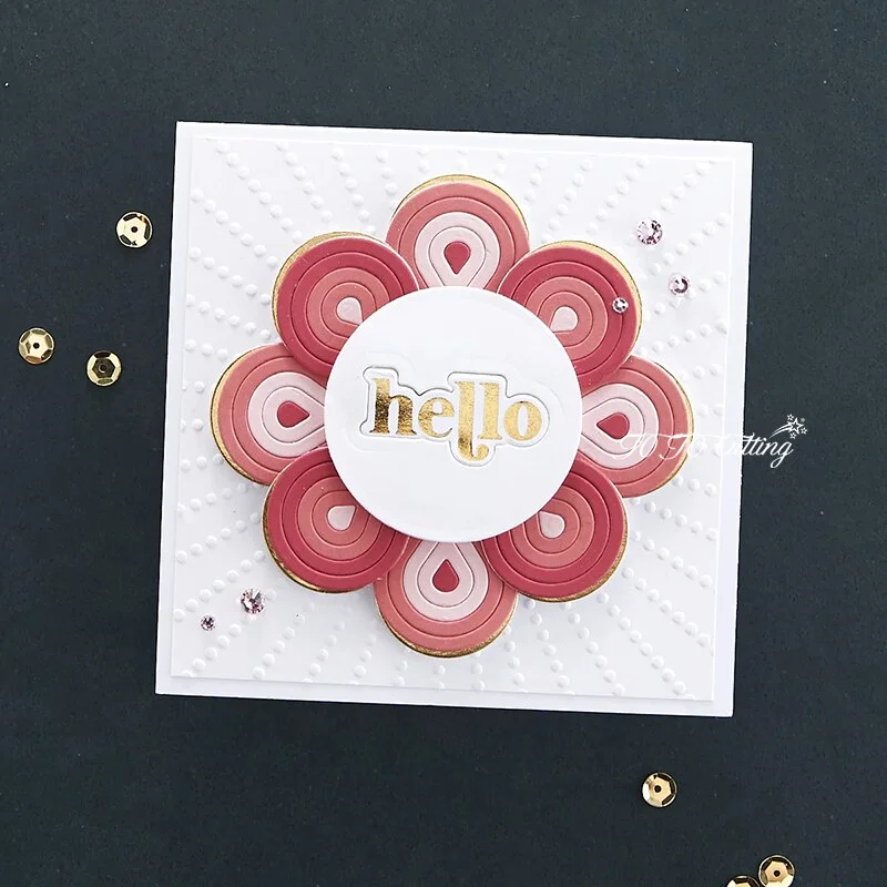 Nigikala Droplets Flower Cutting Dies Scrapbook Album Cover Greeting ...