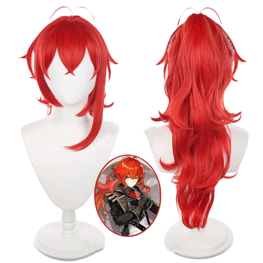 Genshin Toys Diluc Cosplay Wig