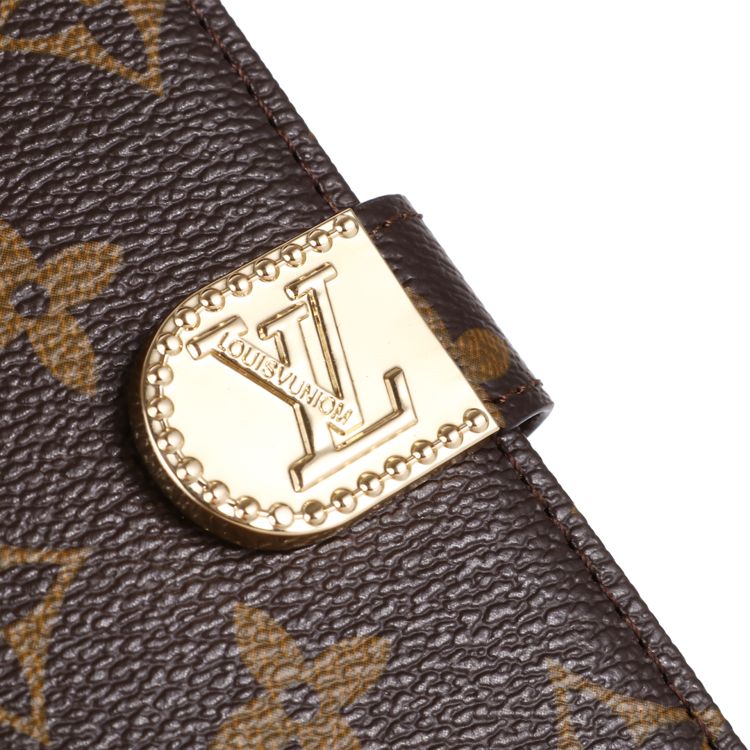 Buy Monogram LV canvas leather wallet iPhone Samsung mobile phone case ...