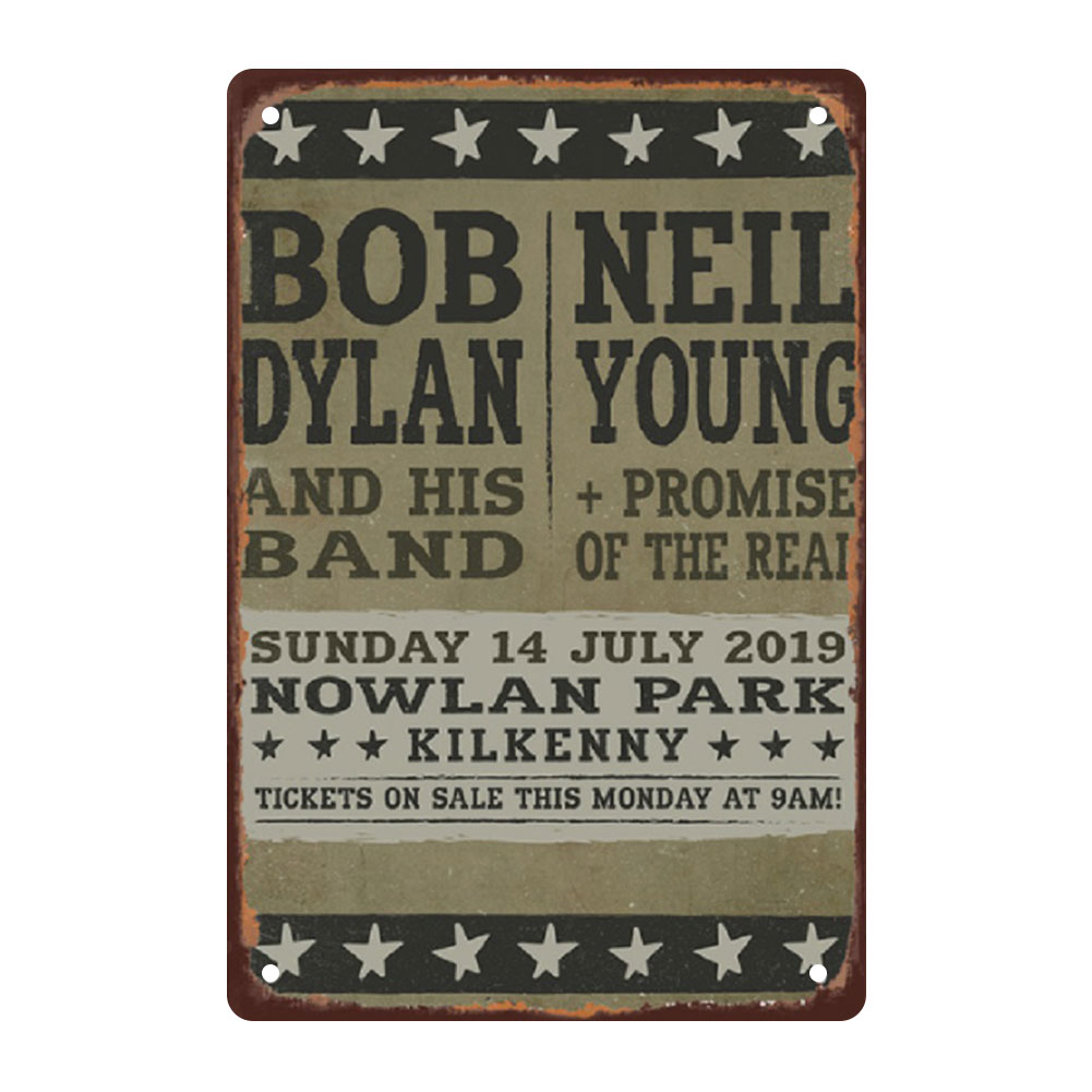 BOB DYLAN NELL YOUNG - Metal Tin Signs(12*16Inch)