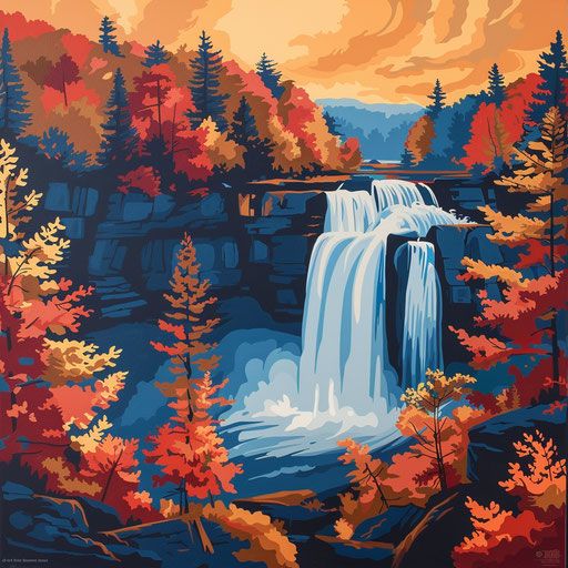 DIY Painting By Numbers | Waterfall - 40cm*40cm