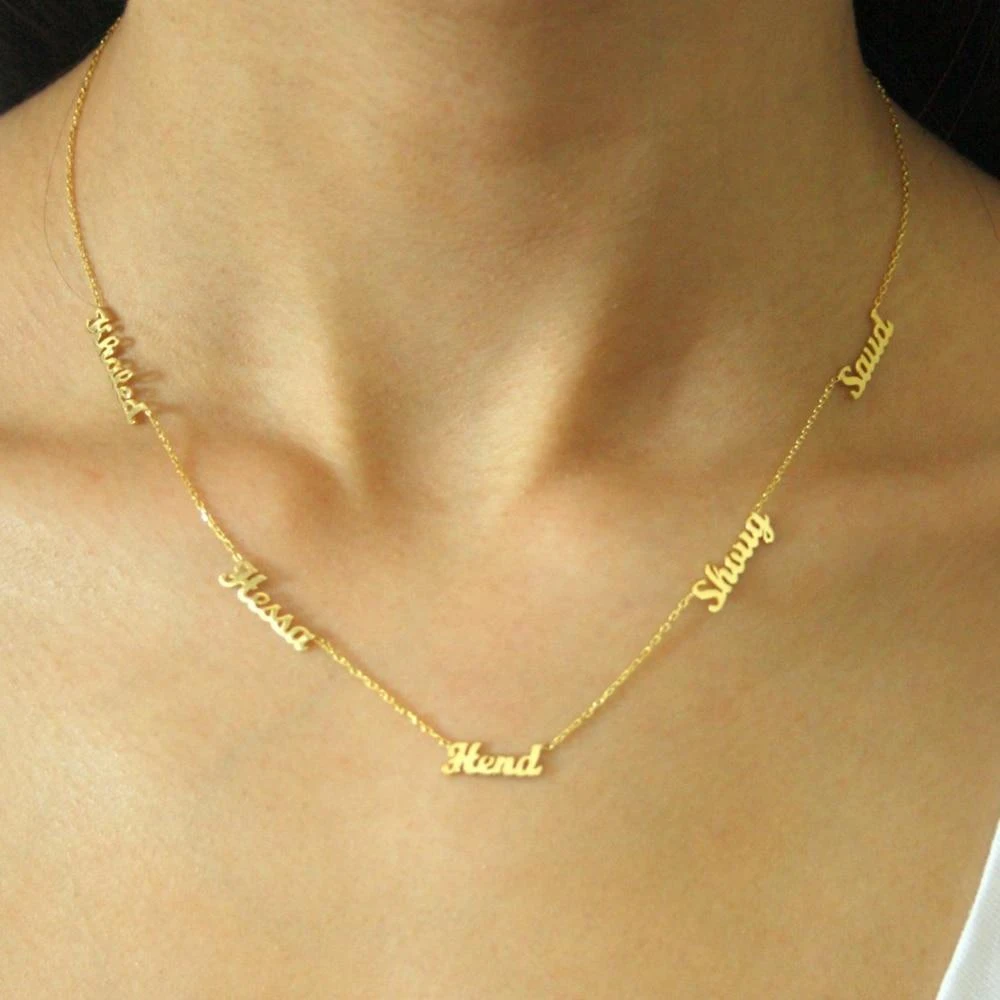 Personalized Necklace Custom 5 Names Necklace Gift For Women Personalized Necklace Custom 5 Names Necklace Gift For Women