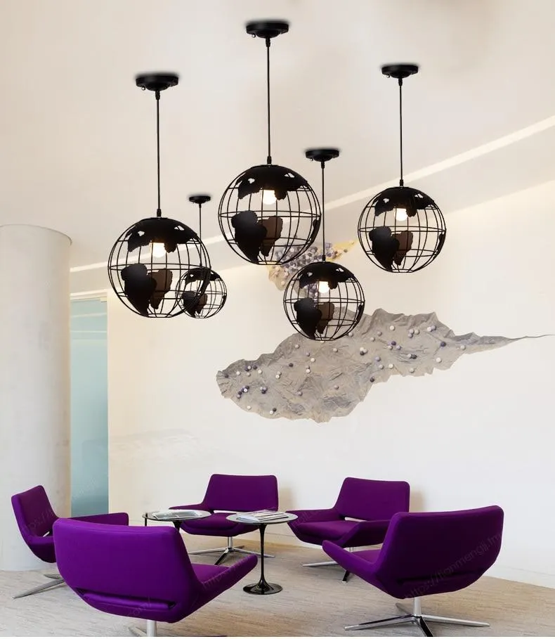 Modern Globe Pendant Lights Black/White Pendant Lamps for Bar ...