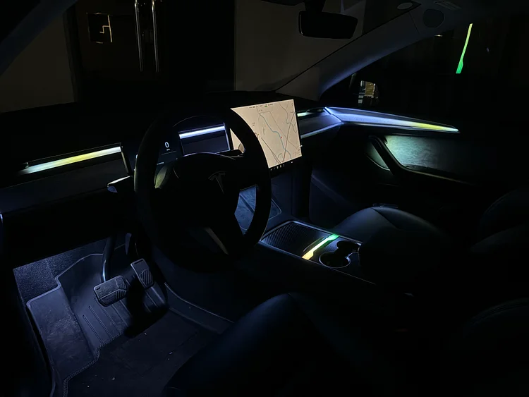 Tesla Model 3/Y Laser Carving Active Ambient Lighting Upgrade Kit | TESLASY