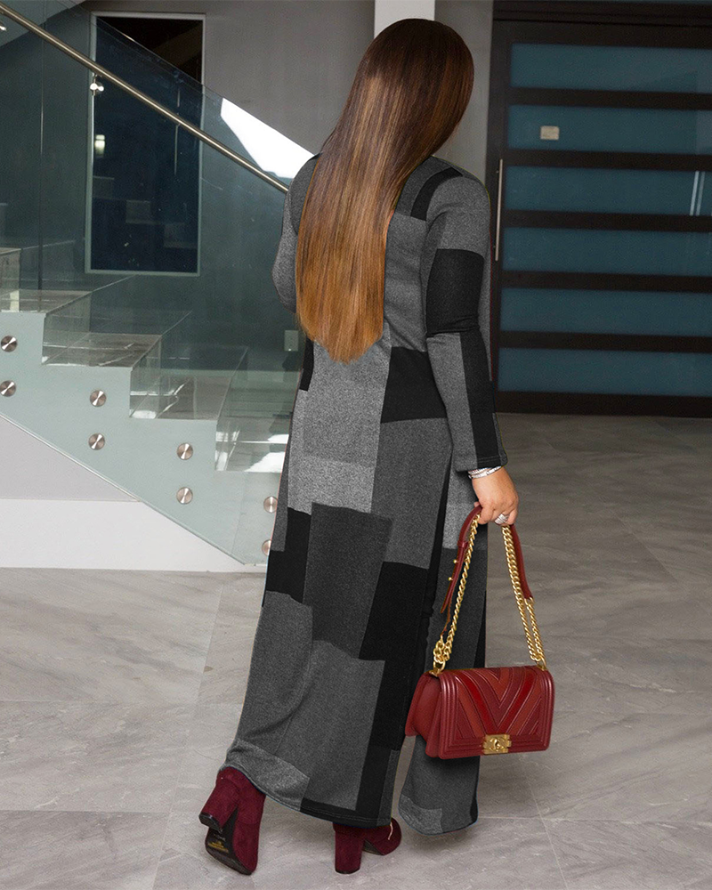 Beautiful Color Block Cardigan