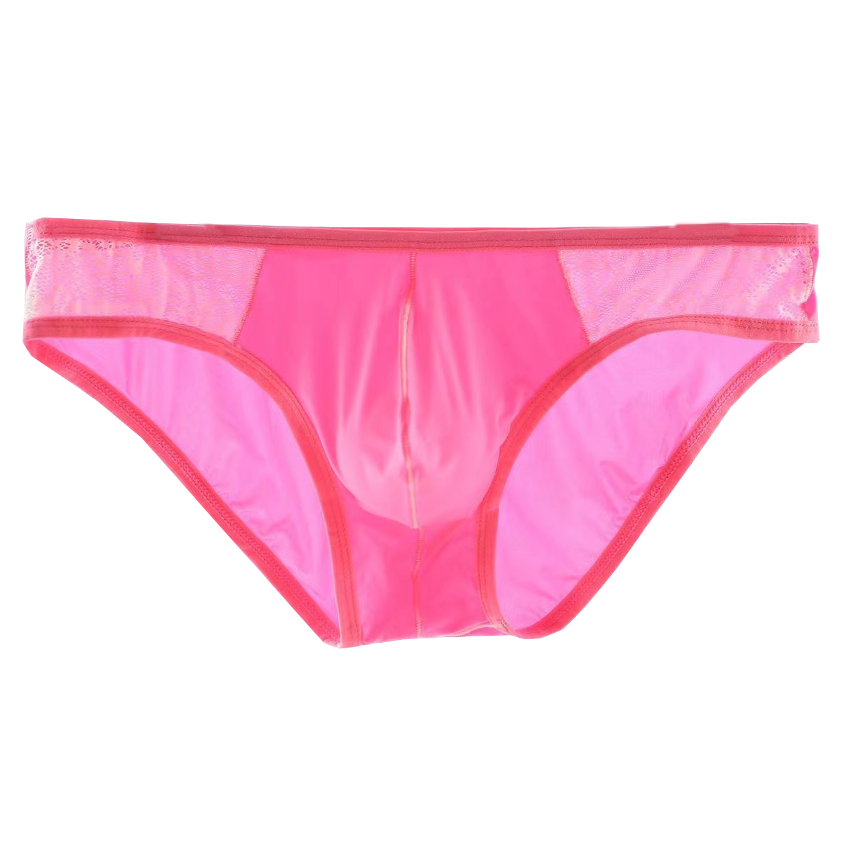 New Men's Lace Ice Silk Stitching Briefs