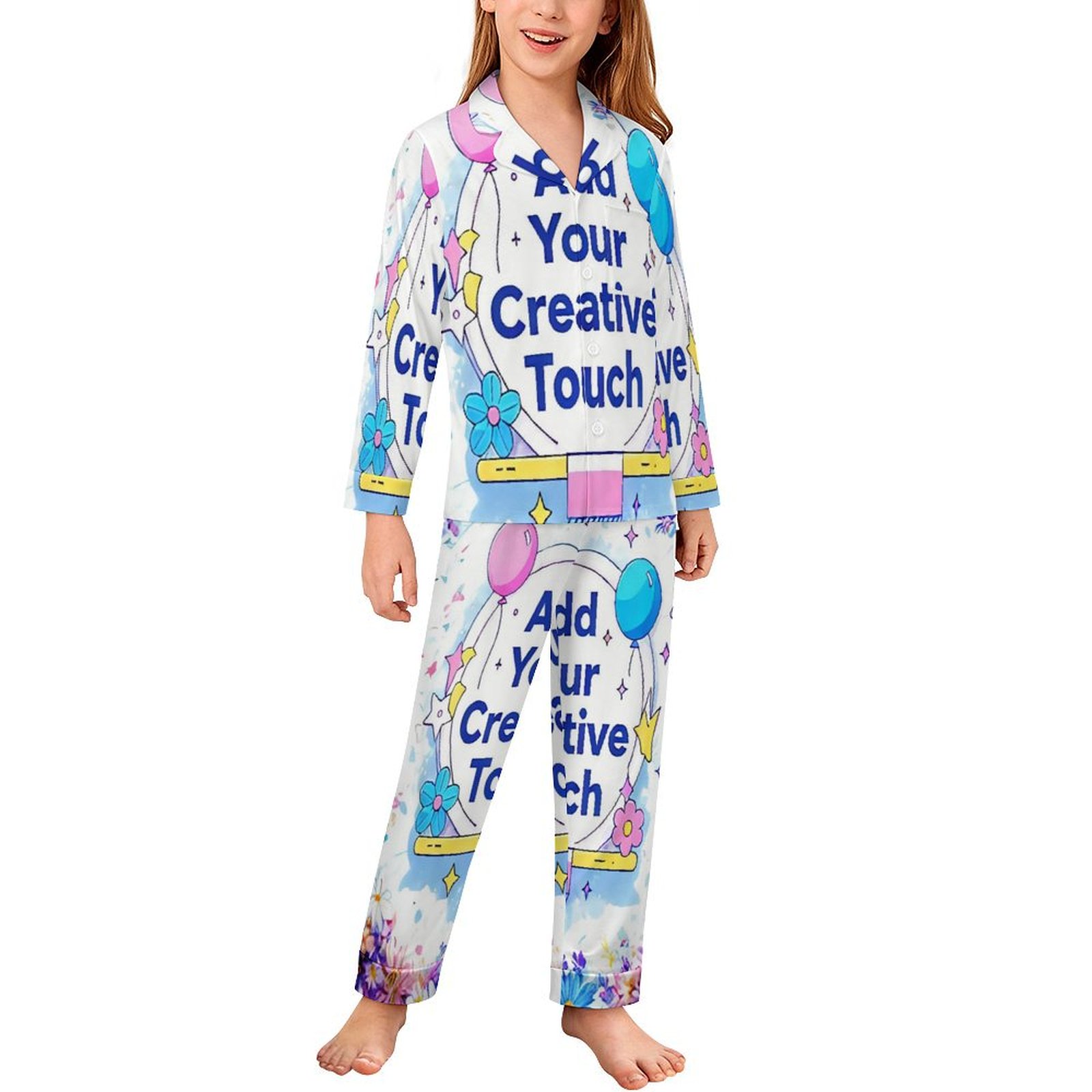 Personalized Design - Custom Kids Cuban Collar Pajamas