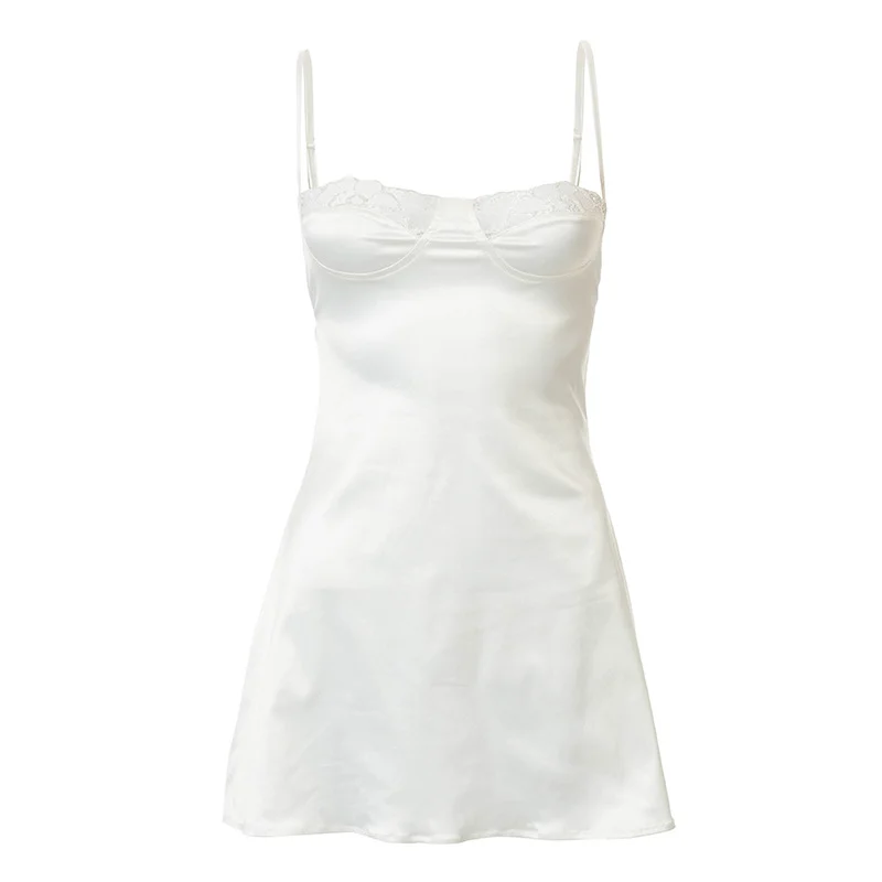 OPEN BACK SLING LACE CASUAL DRESS