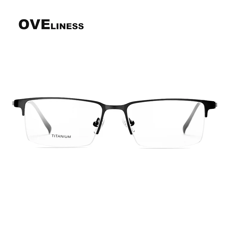 Square Glasses Frame Men Optical men's eyeglasses frames male Half ...
