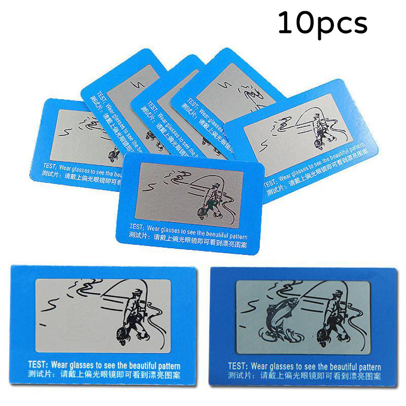 10Pcs/Set Tac Polarized Lens Test Card Wear Glasses Check Polarizing ...