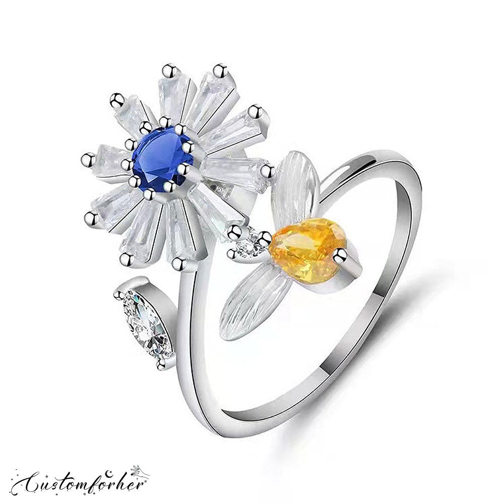 Ladies Adjustable Fingertip Spinning Top Ring Anxiety Ring Spinner ...