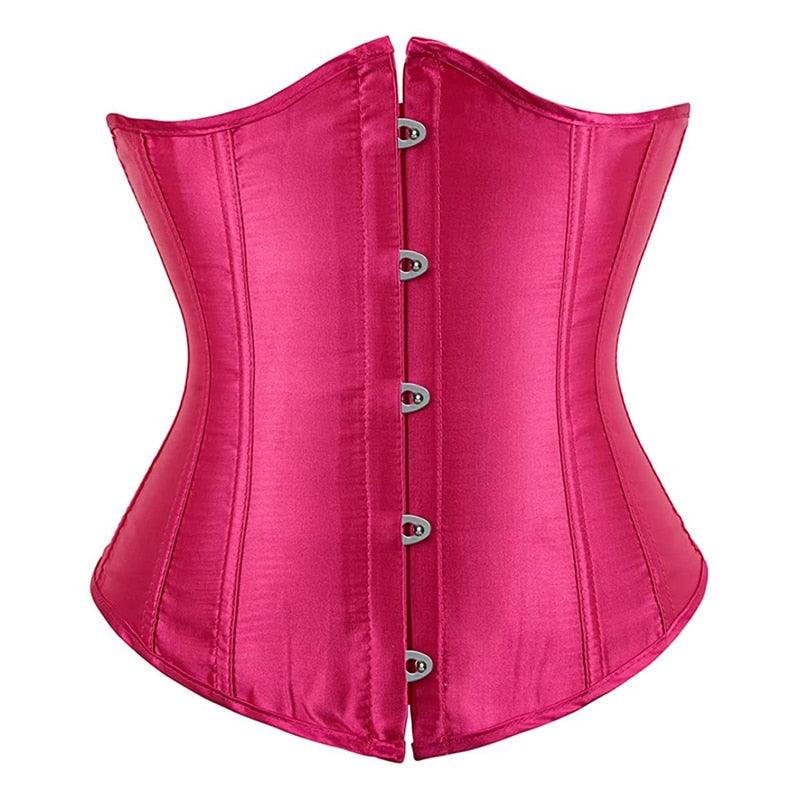 Corset Underbust Top Sexy Women Waist Cincher Gothic Lingerie Vintage ...