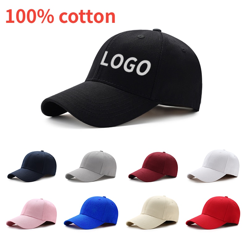 DD Custom Logo Size Adjustable Baseball Cap Women Men Casual Solid ...