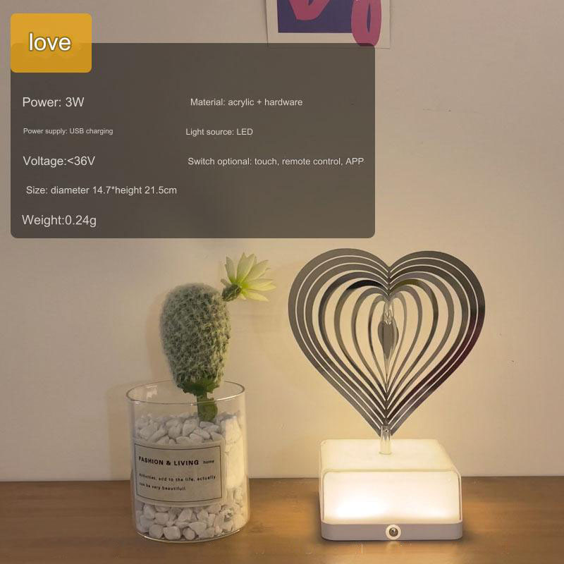 Modern RGB Table Lamp with Swirl Wind Design, Unique LED Art Decor ...