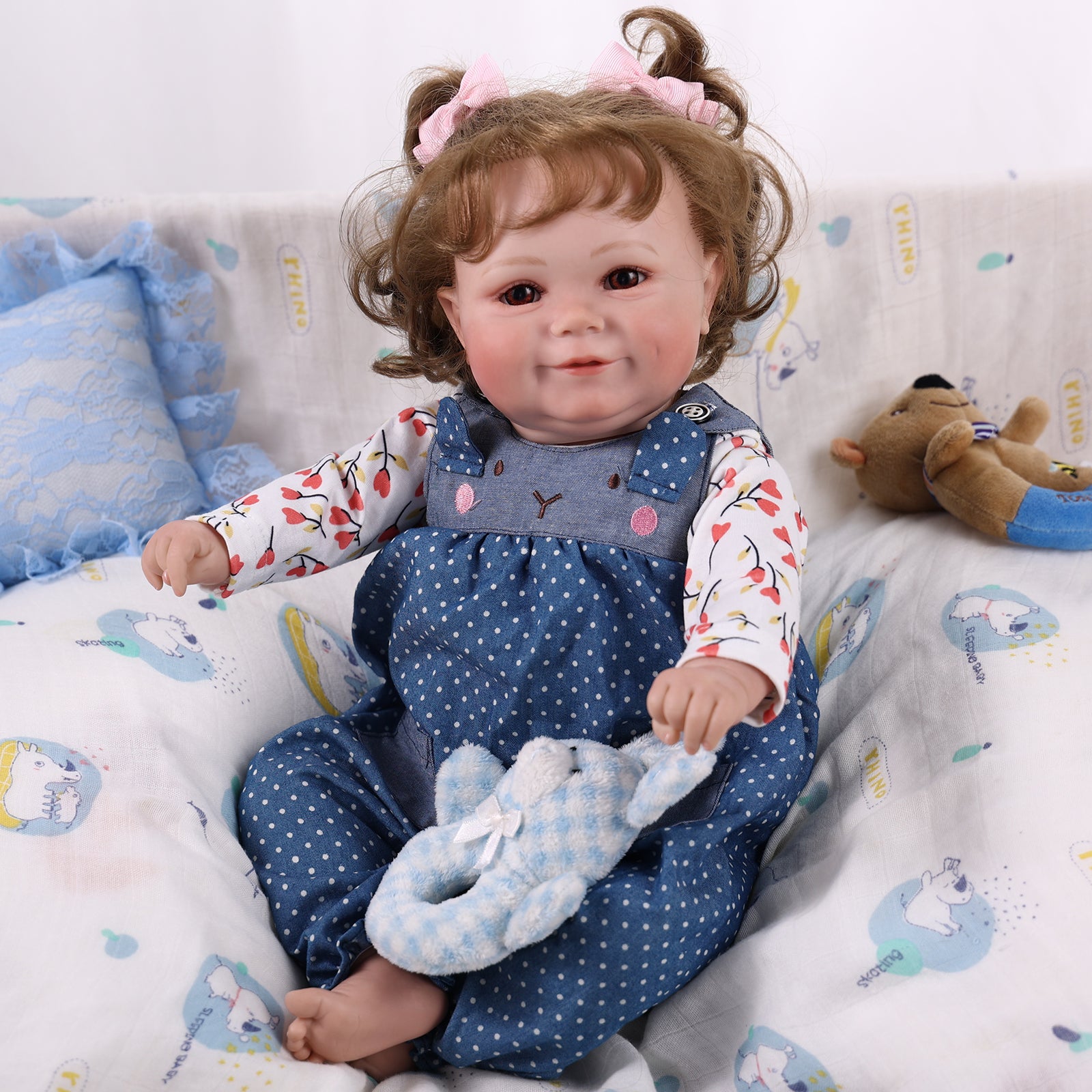 Reborn Dolls Soft Body Toy with Gift Set Beautiful Infant Baby Girls ...