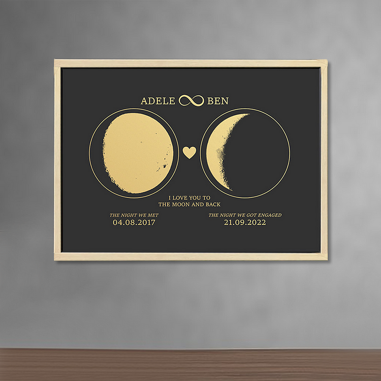 CUSTOM ART / 2 MOON PHASES DESIGN
