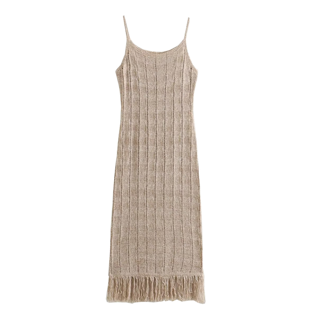 Tassel Halter Knit Dress - Ladylim