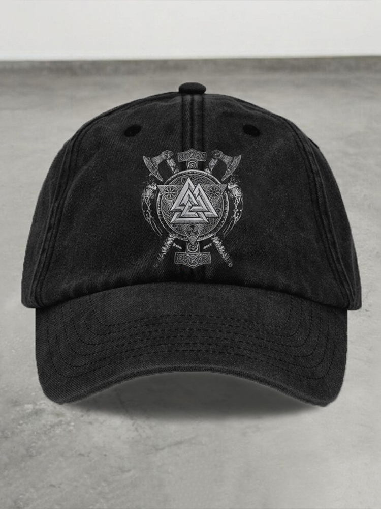 Dravoks Men's Viking Axe Rune Hat