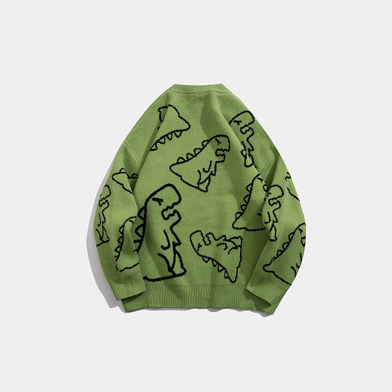 CUTE DINOSAUR KNIT PULLOVER SWEATER