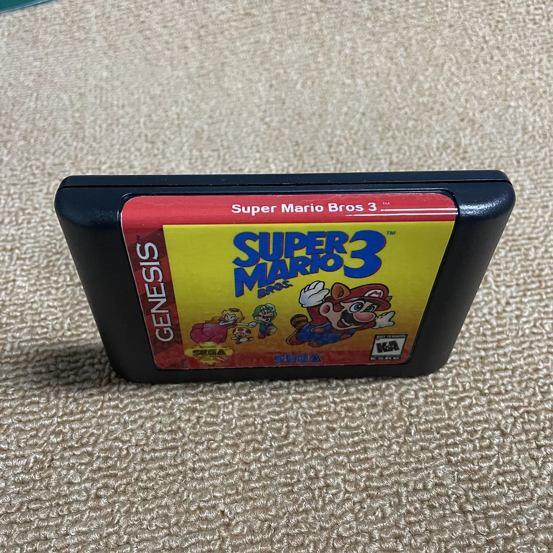 16 Bit Game Card Super Mario Bros 3 For SEGA Genesis Mega Drive Game Cartridge