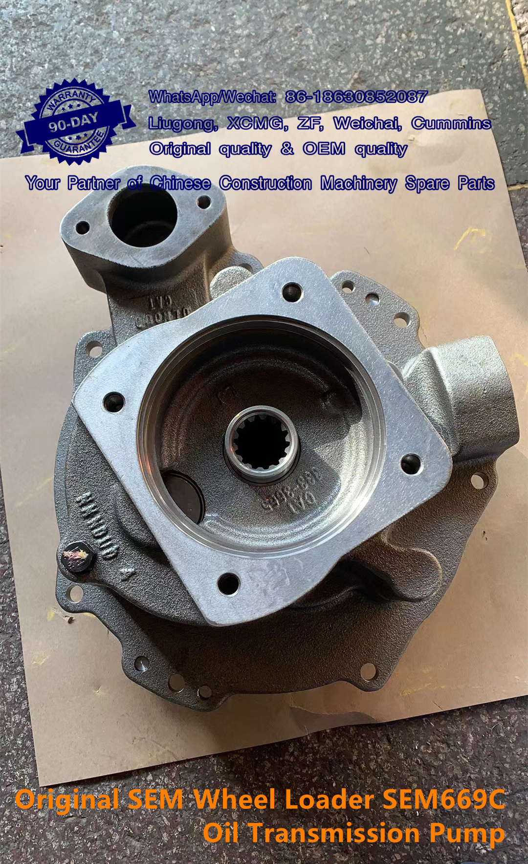 Original SEM Wheel Loader SEM669C Oil Transmission Pump