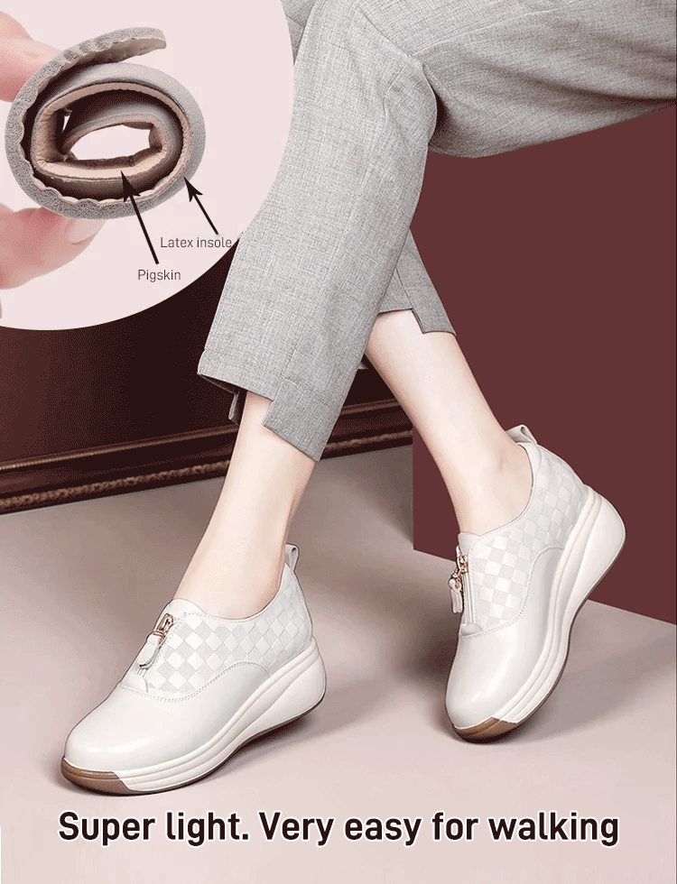 Soft Bottom Plaid Roman Retro Casual Women's Shoes