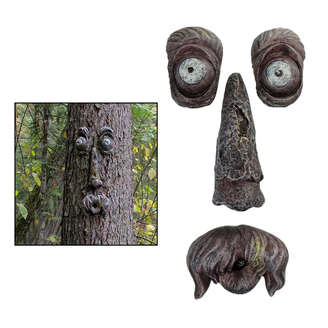 Tree Face Garden Decoration Fun Old Man Tree Huggers Scary Tree ...