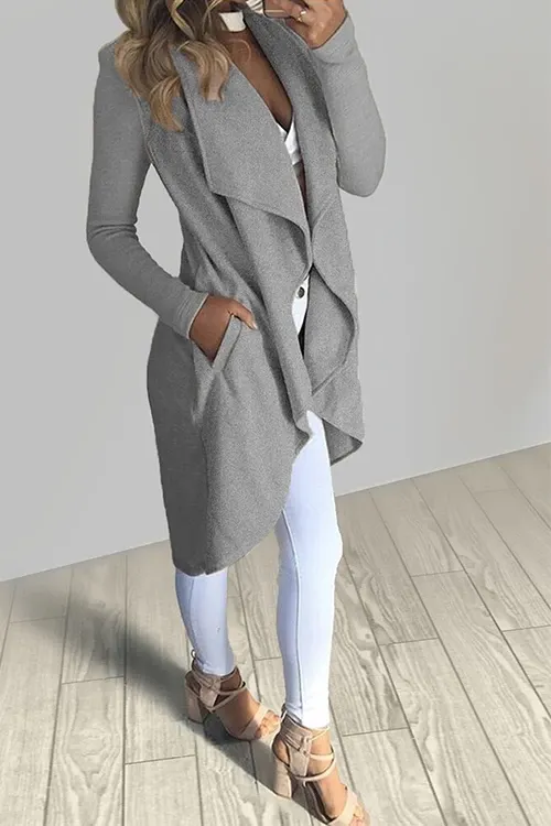 Long Big Lapel Wind Coat - LoopLike