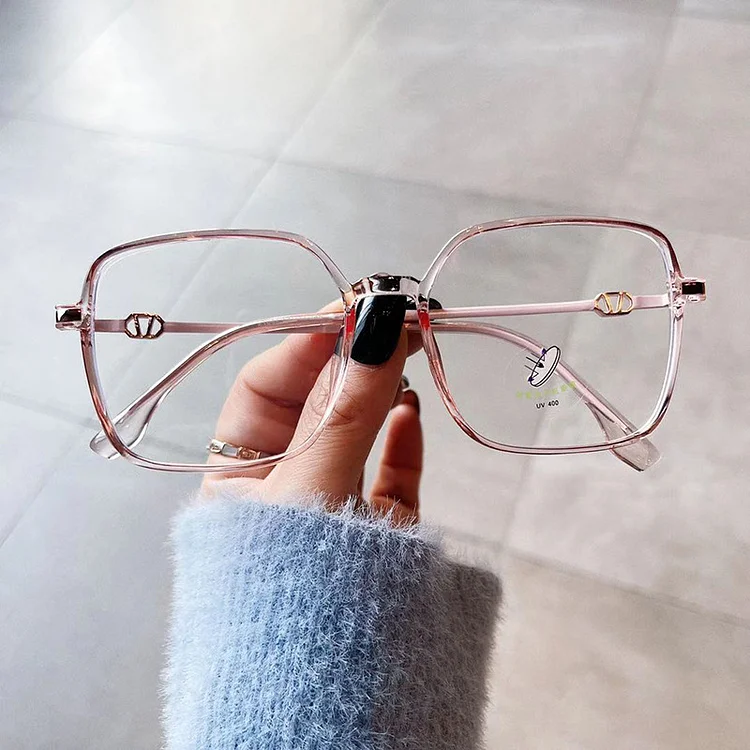 TR90 Material Transparent Glasses Woman Korean Square Shape Eye Glass ...