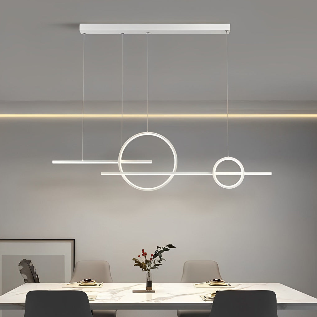 Circles Three Step Dimming Stepless Dimmable Chandeliers with LED Strip