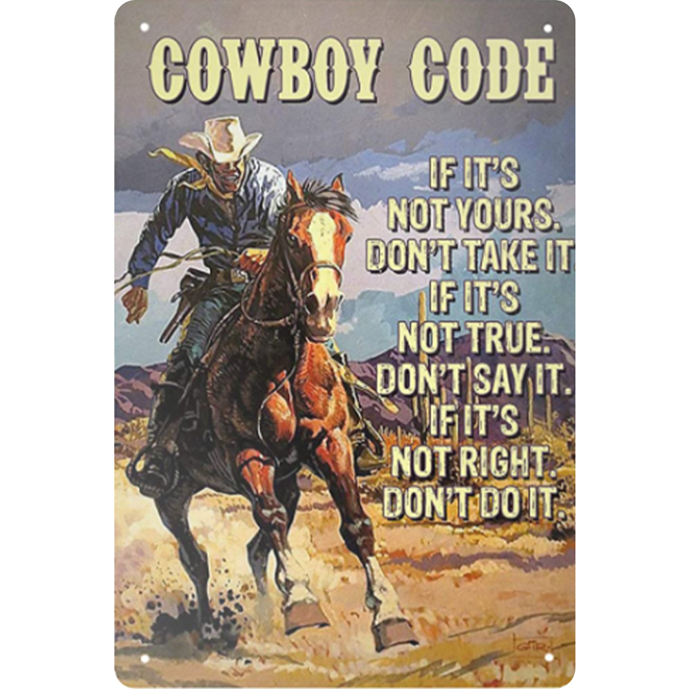 20*30cm/30*40cm - Cowboy - Vintage Tin Signs/Wooden Signs