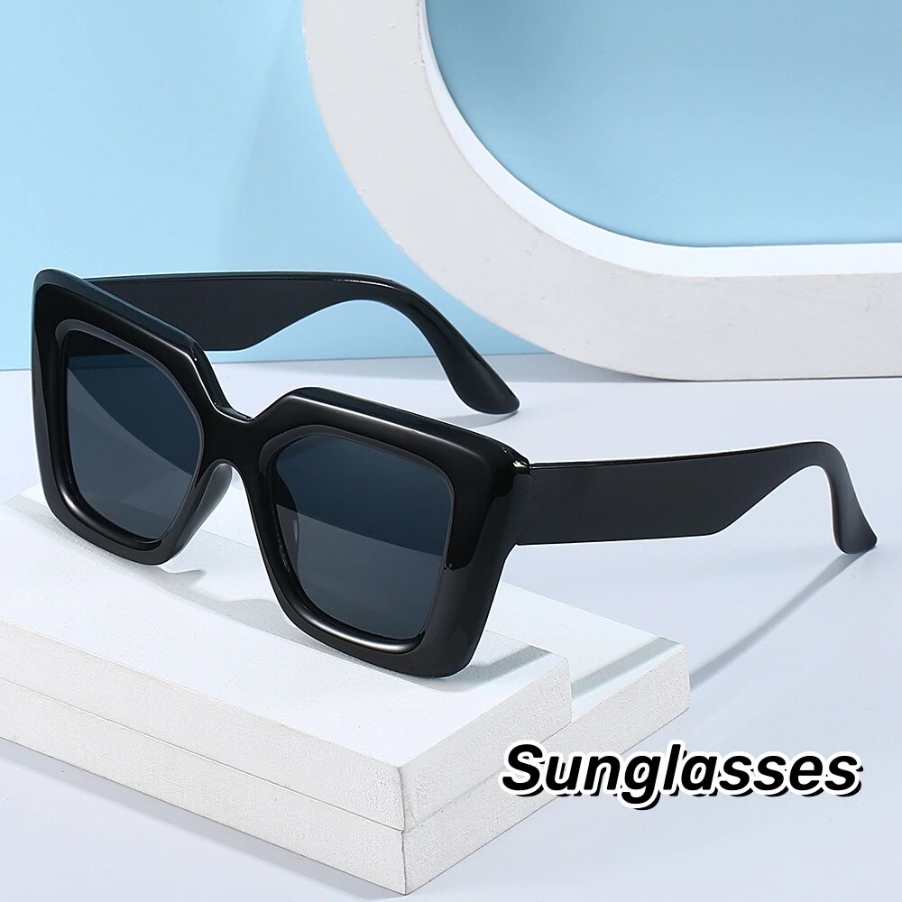 Personalized Sun Shading Jelly Color Sunglasses Classic Black Framed ...